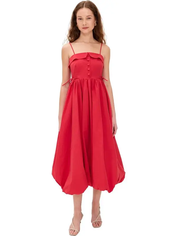 Hunter Bell Taryn Midi Dress - True Red