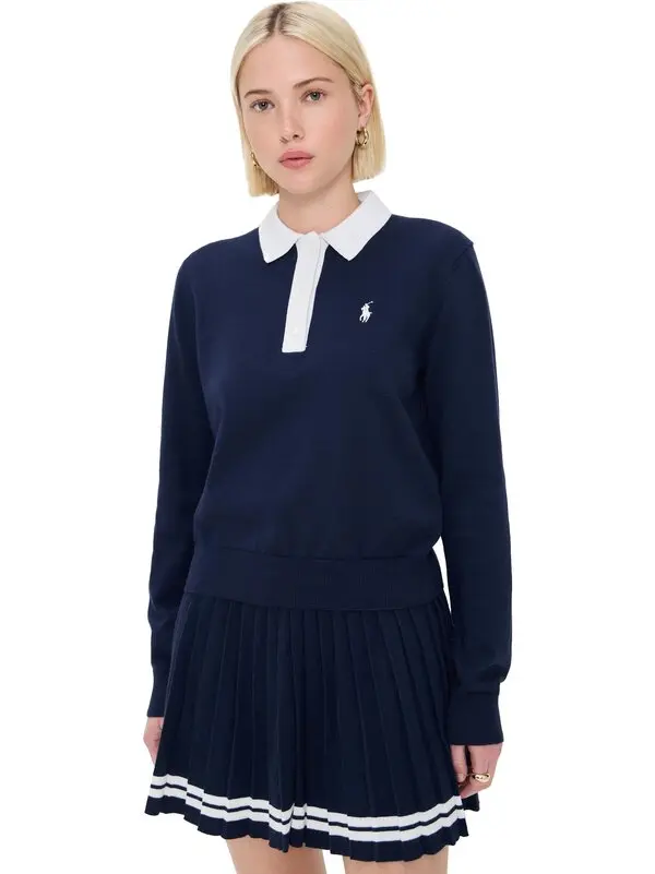 Rlx Ralph Lauren Long Sleeve Polo - Refined Navy