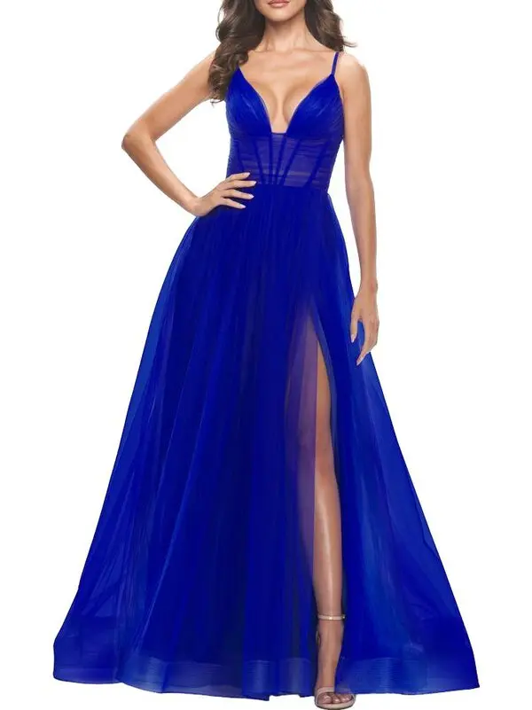 LABOMME A-line Tulle Gown - Royal Blue