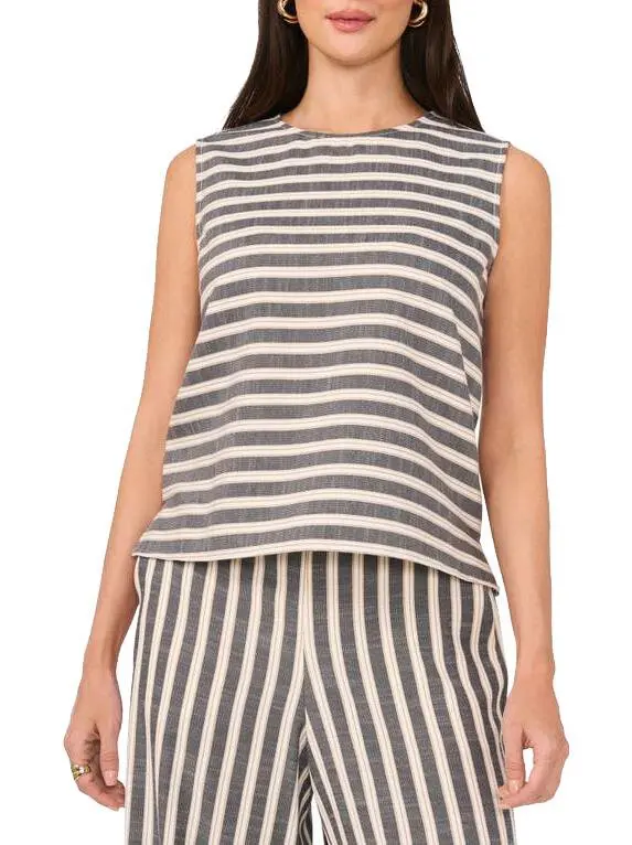Vince Camuto Stripe Sleeveless Top - New Ivory