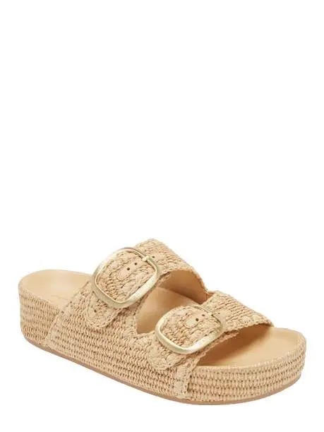 LOEFFLER RANDALL Theo Double Band Slide Sandal - Natural
