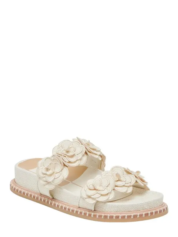Dolce Vita Sherla Two-strap Platform Sandals - White Raffia
