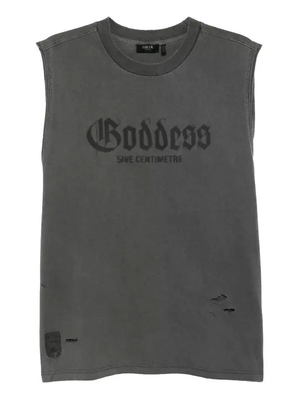 FIVE CM Graphic-print Vest - Grey