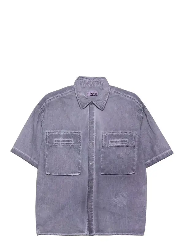 Izzue Logo-embroidered Shirt - Purple