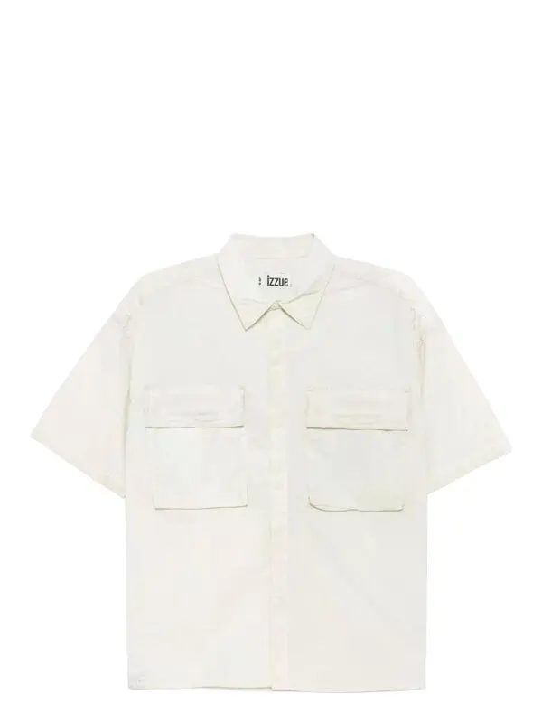 Izzue Logo-embroidered Shirt - Neutrals