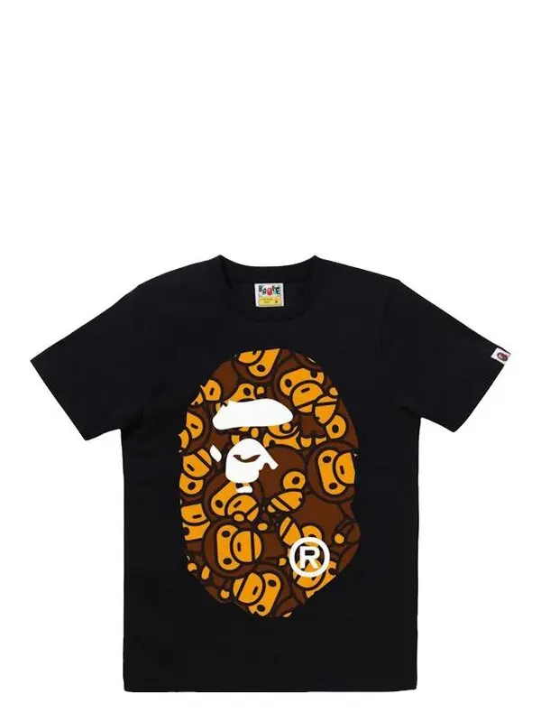 A BATHING APE All Baby Milo Big Ape Head Tee - Black