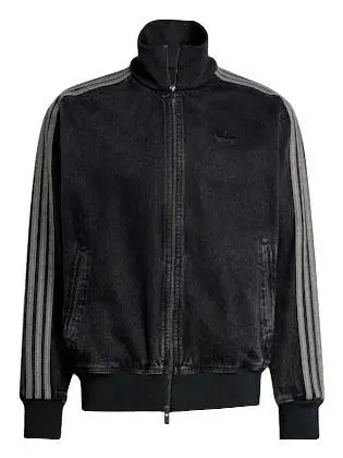 Adidas Adicolor Denim Firebird Track Top - True Black Denim