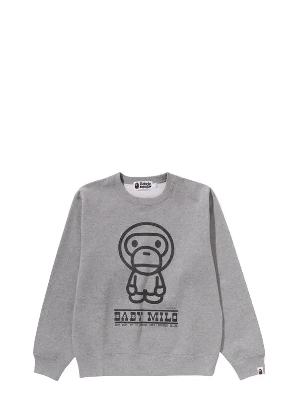 A BATHING APE Baby Milo Crewneck Sweatshirt - Gray