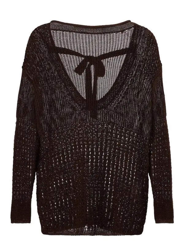 Max Mara Paggi Cotton-blend Sweater - Brown