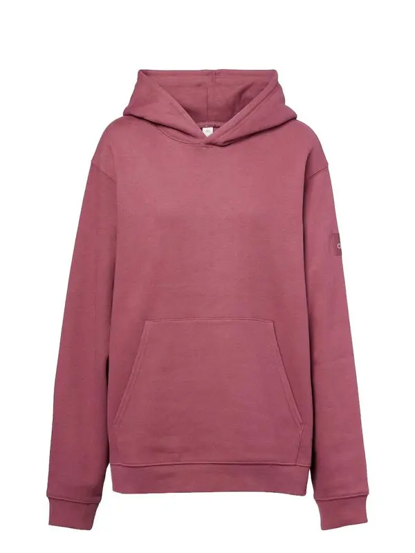 Alo Yoga Renown Cotton-blend Terry Hoodie - Red
