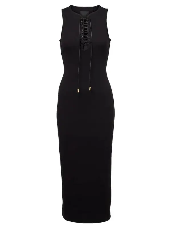 Givenchy Ribbed-knit Midi Dress - Black