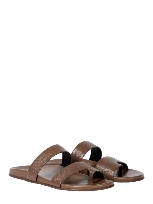 THE ROW Hugh Leather Sandals - Brown