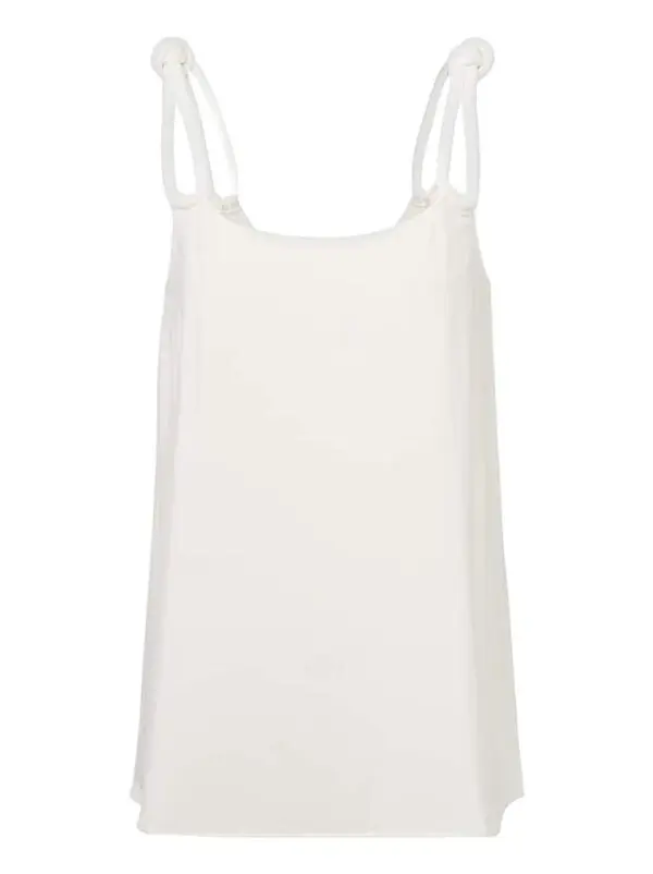 Max Mara Faida Gathered Jersey Top - White