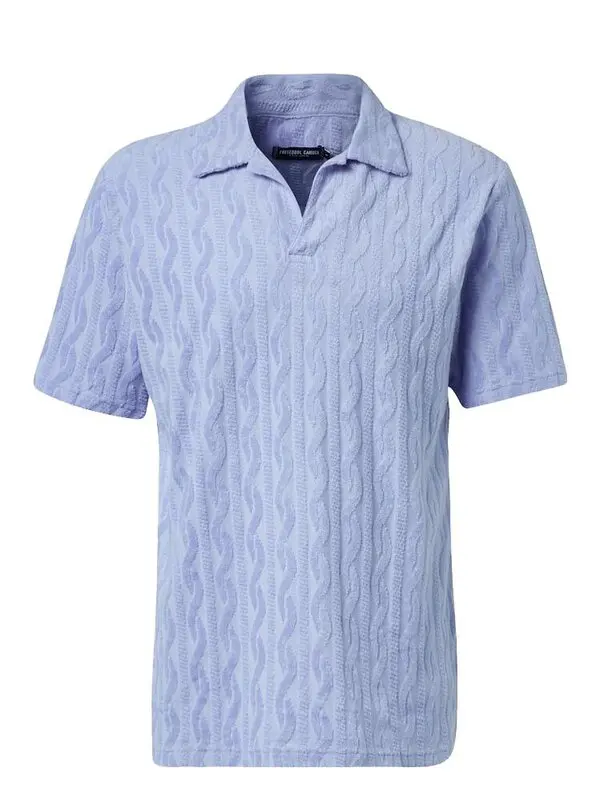Frescobol Carioca Faustino Cotton Terry Polo Shirt - Blue