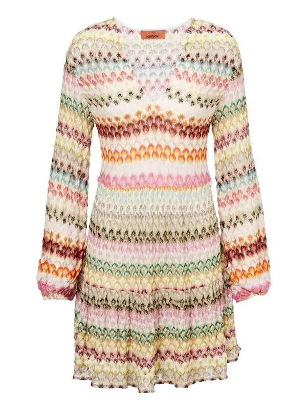 Missoni Crochet Minidress - Multicoloured