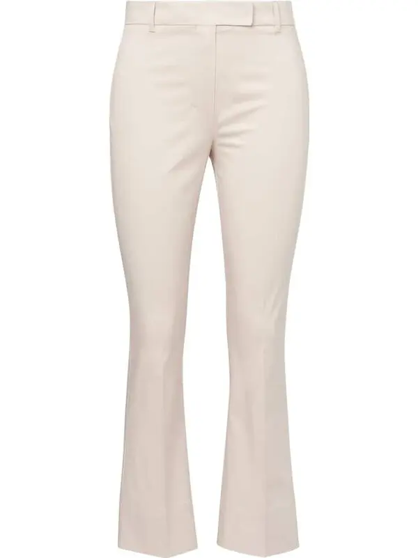Max Mara Felice Wide-leg Cotton-blend Pants - Beige