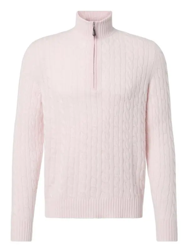 Arch4 Thames Cashmere Half-zip Sweater - Pink
