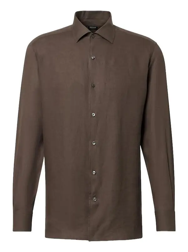 Zegna Linen Shirt - Brown