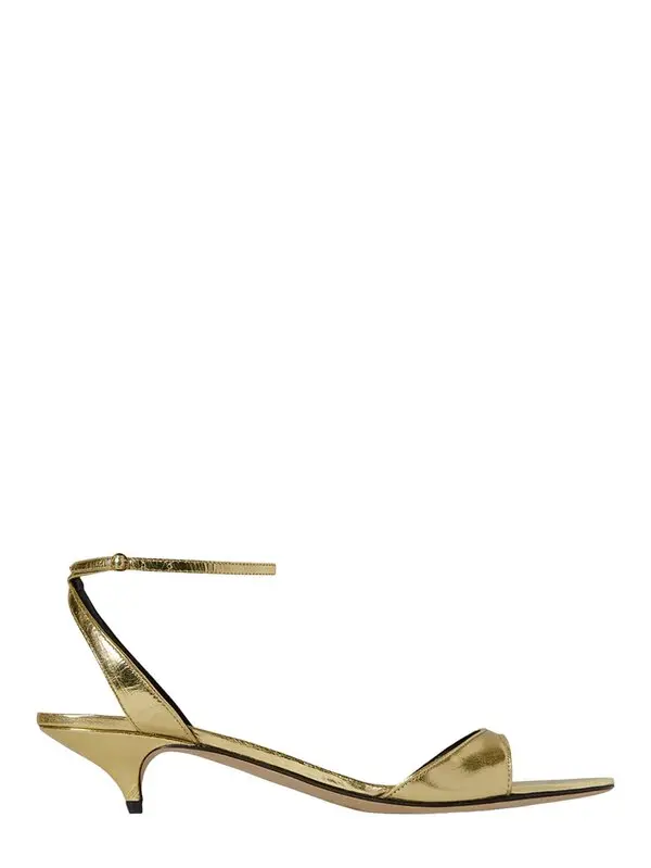 THE ROW Vika Metallic Sandals - Gold Gold