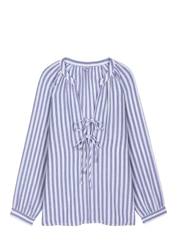 Rails Brielle Striped Tie-front Blouse - Admiral Stripe