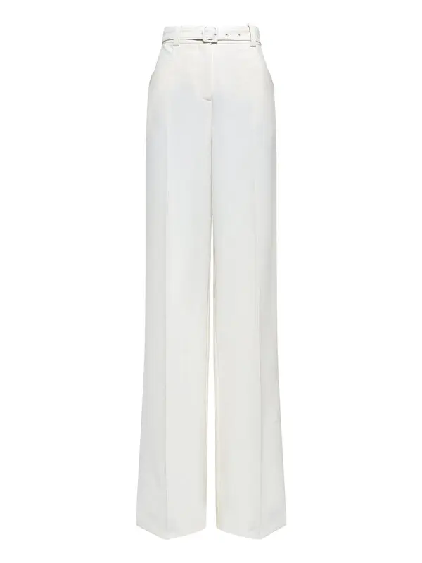 Gabriela Hearst Norman Wide-leg Pant In Recycled Virgin Wool - Ivory