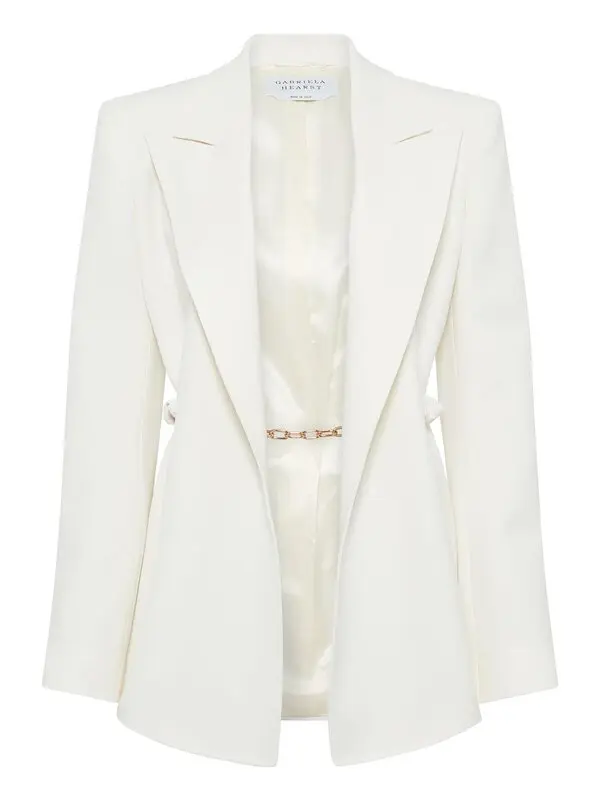 Gabriela Hearst Epona Chain Blazer In Recycled Virgin Wool - Ivory