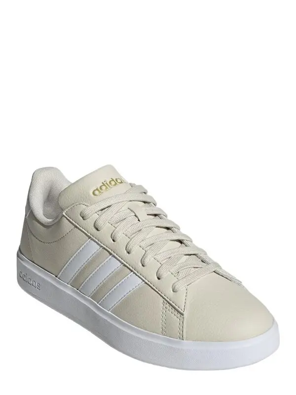 Adidas Grand Court 2.0 Lace Up Sneakers - Alumina / Cloud White / Gold Metallic