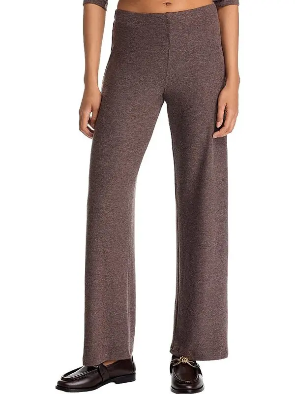 LESET Lauren Wide Leg Pants - Brown