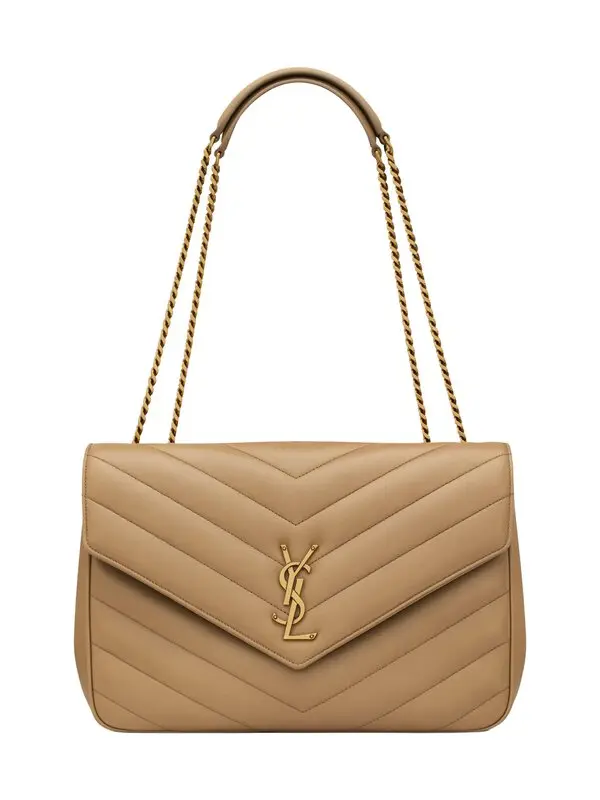 Saint Laurent Large Loulou Shoulder Bag - Brown
