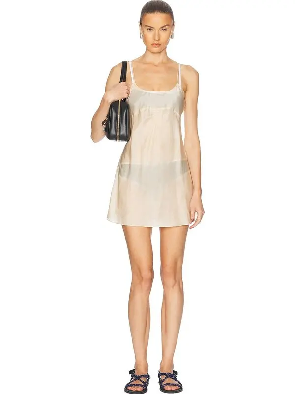 Miu Miu Mini Slip Dress - Albino
