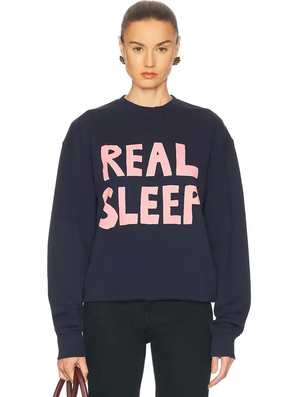 JW Anderson Real Sleep Printed Sweatshirt - Dark Navy