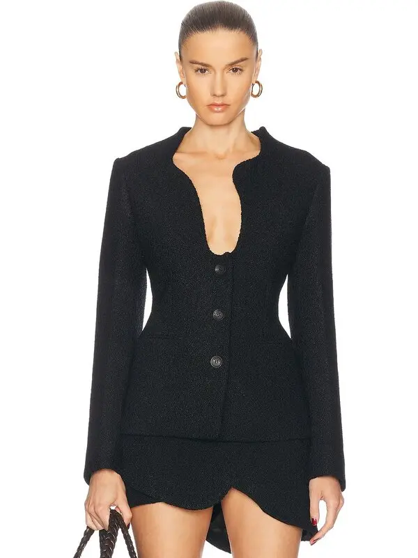 FERRAGAMO Single Breasted Blazer - Nero