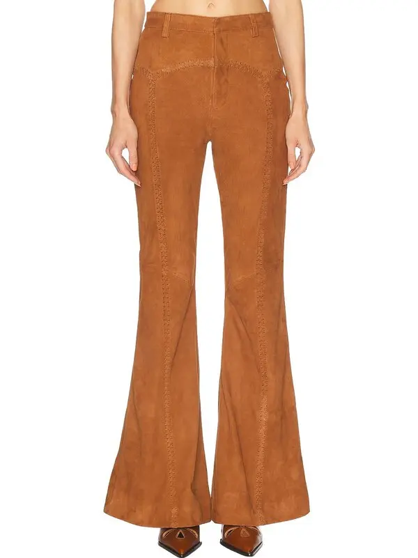 Retrofete Manuela Wide Leg Pants - Cognac