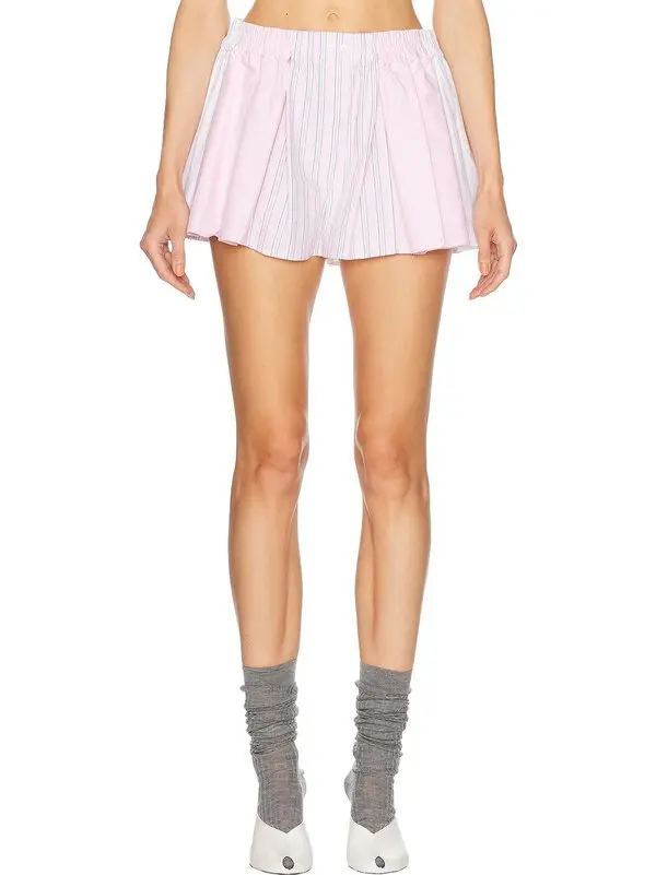 Alexander Wang Pleated Boxer Short - Light Pink & Mauve