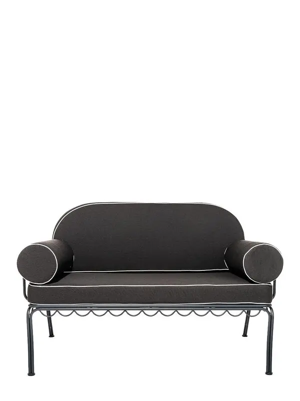 BUSINESS & PLEASURE Love Seat Slip Cover Set - Rivie Black