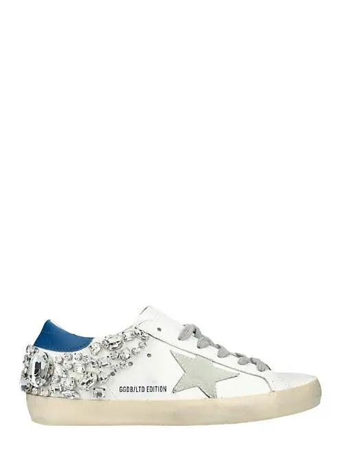 GOLDEN GOOSE Super Star Crystal-embellished Low-top Trainers - White/oth