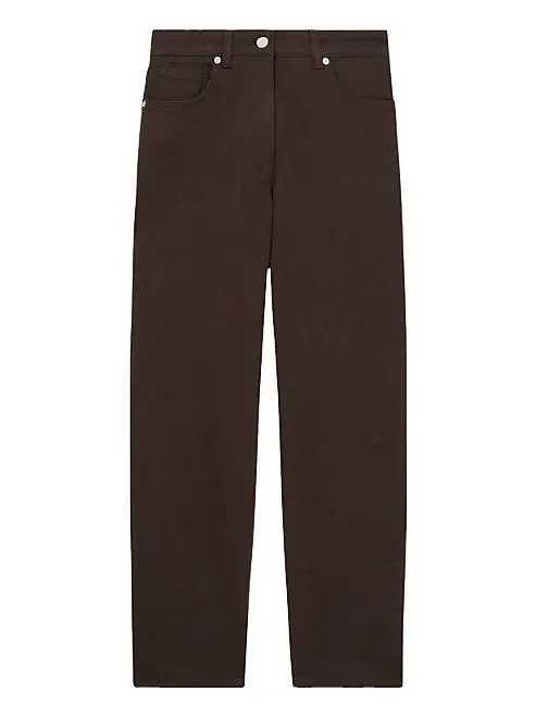 REISS Mid-rise Straight-leg Denim Jeans - Chocolate