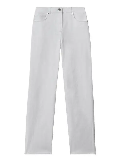 REISS Selin Mid-rise Straight-leg Denim Jeans - White