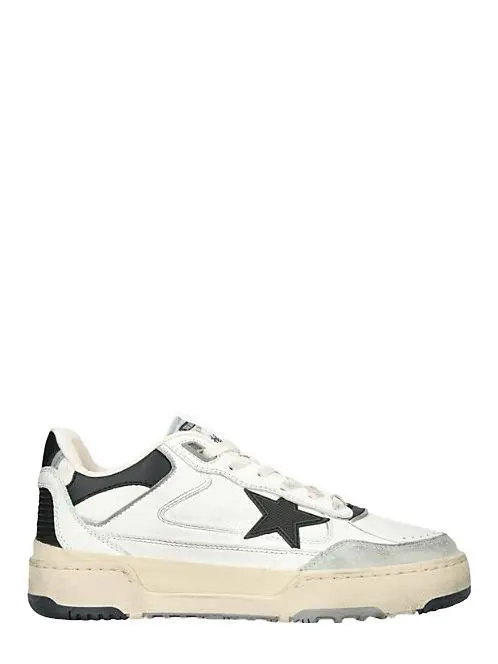 GOLDEN GOOSE Forty2 Leather And Suede Low-top Trainers - White/comb