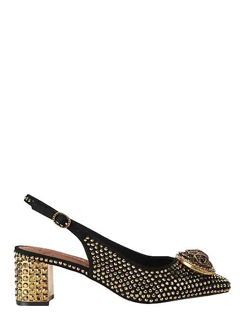 Kurt Geiger Stud-embellished Heeled Slingbacks - Blk/other