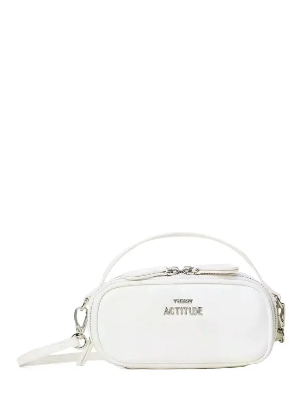 TWINSET Mini Logo-embellished Shoulder Bag - White