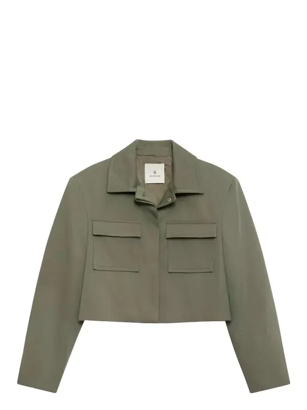 ANINE BING Dayton Cropped Jacket - Green