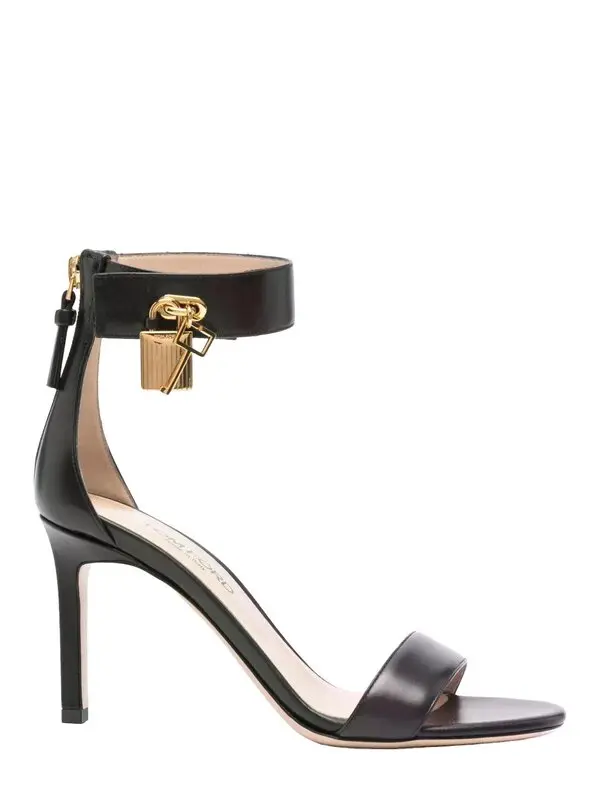 TOM FORD 85mm Padlock-detail Sandals - Black