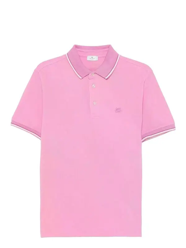 Etro Pegaso-embroidered Polo Shirt - Pink