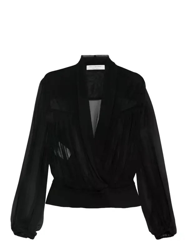 Philosophy Di Lorenzo Serafini Pleated Blouse - Black