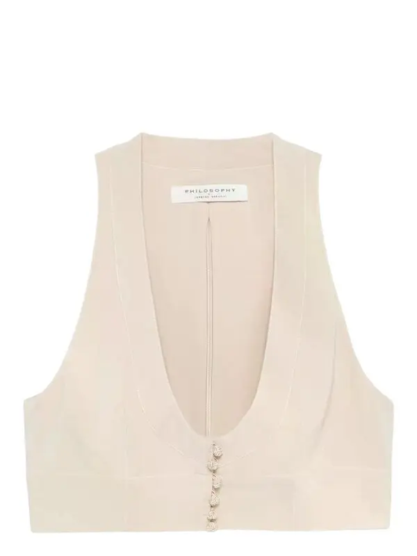 Philosophy Di Lorenzo Serafini Cropped Gilet - Neutrals