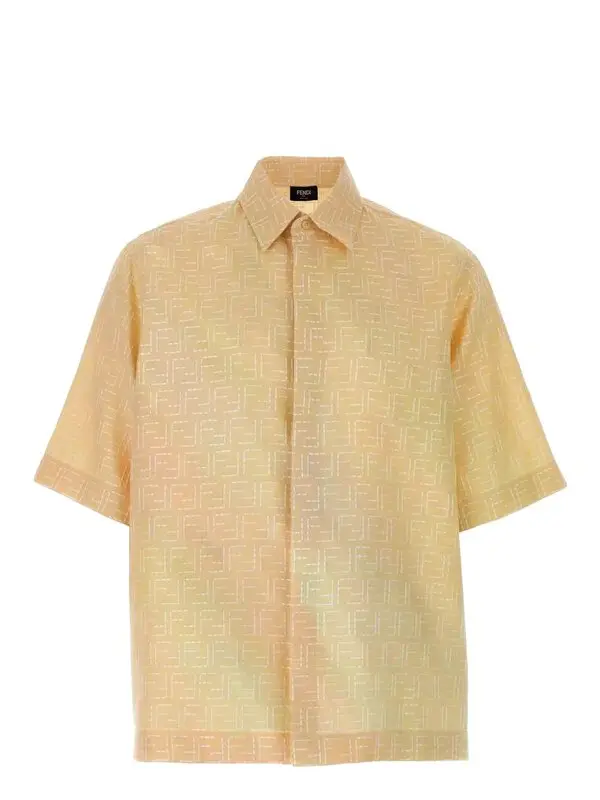 Fendi Ff-jacquard Shirt - Neutrals