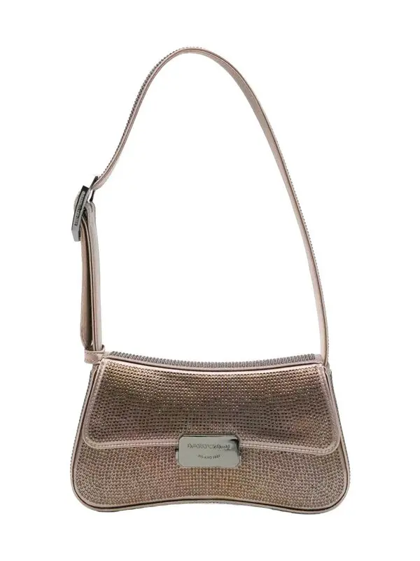 Emporio Armani Rhinestone-embellished Shoulder Bag - Brown