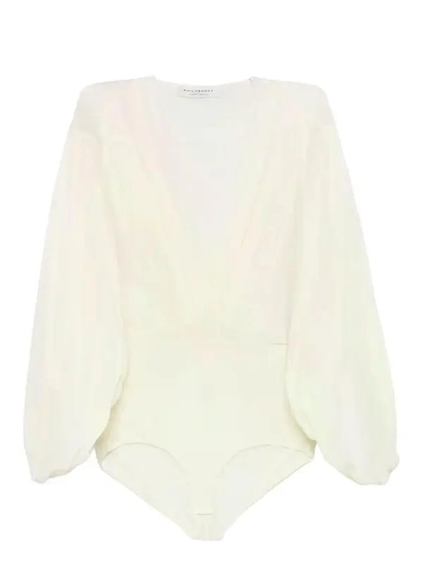 Philosophy Di Lorenzo Serafini Pleated Bodysuit - Neutrals