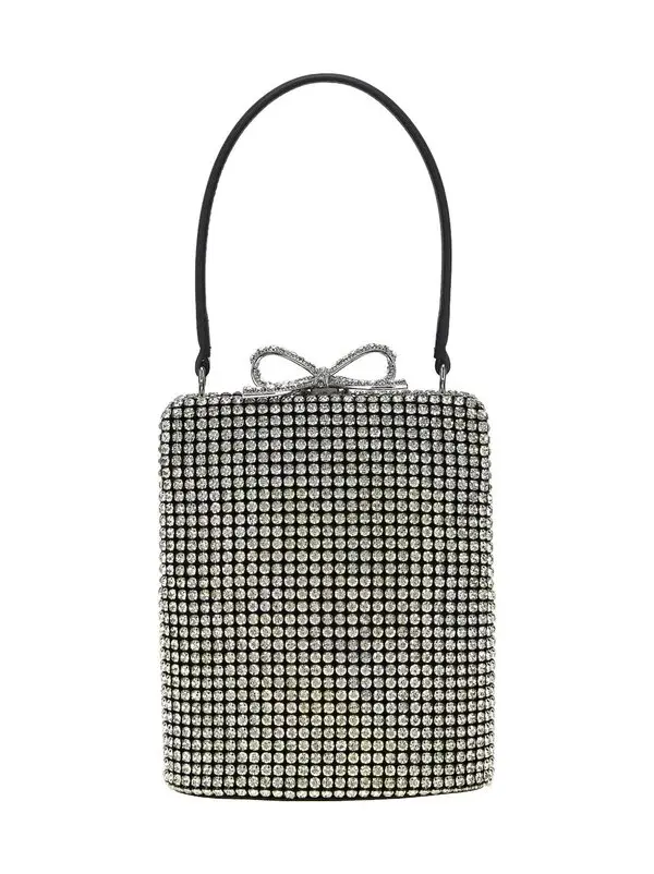 SELF-PORTRAIT Crystal Embellished Tote - Grey